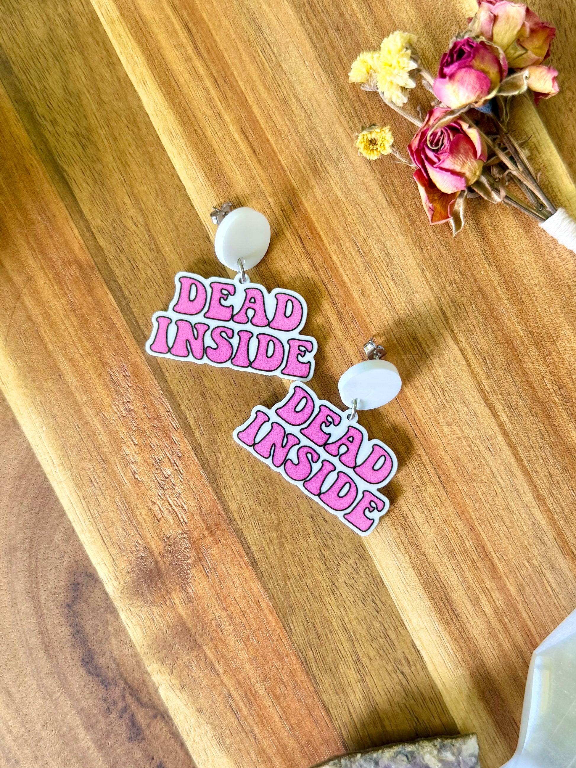 Dead Inside Dangle Earrings – Our Wonderland Emporium